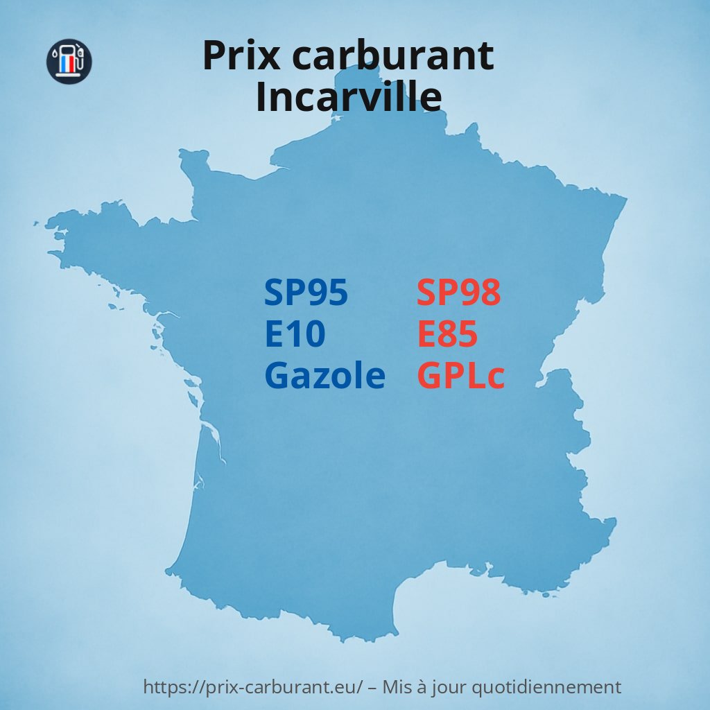 E. Leclerc Incarville — Gazole 2,034 € | Prix carburant (27400)